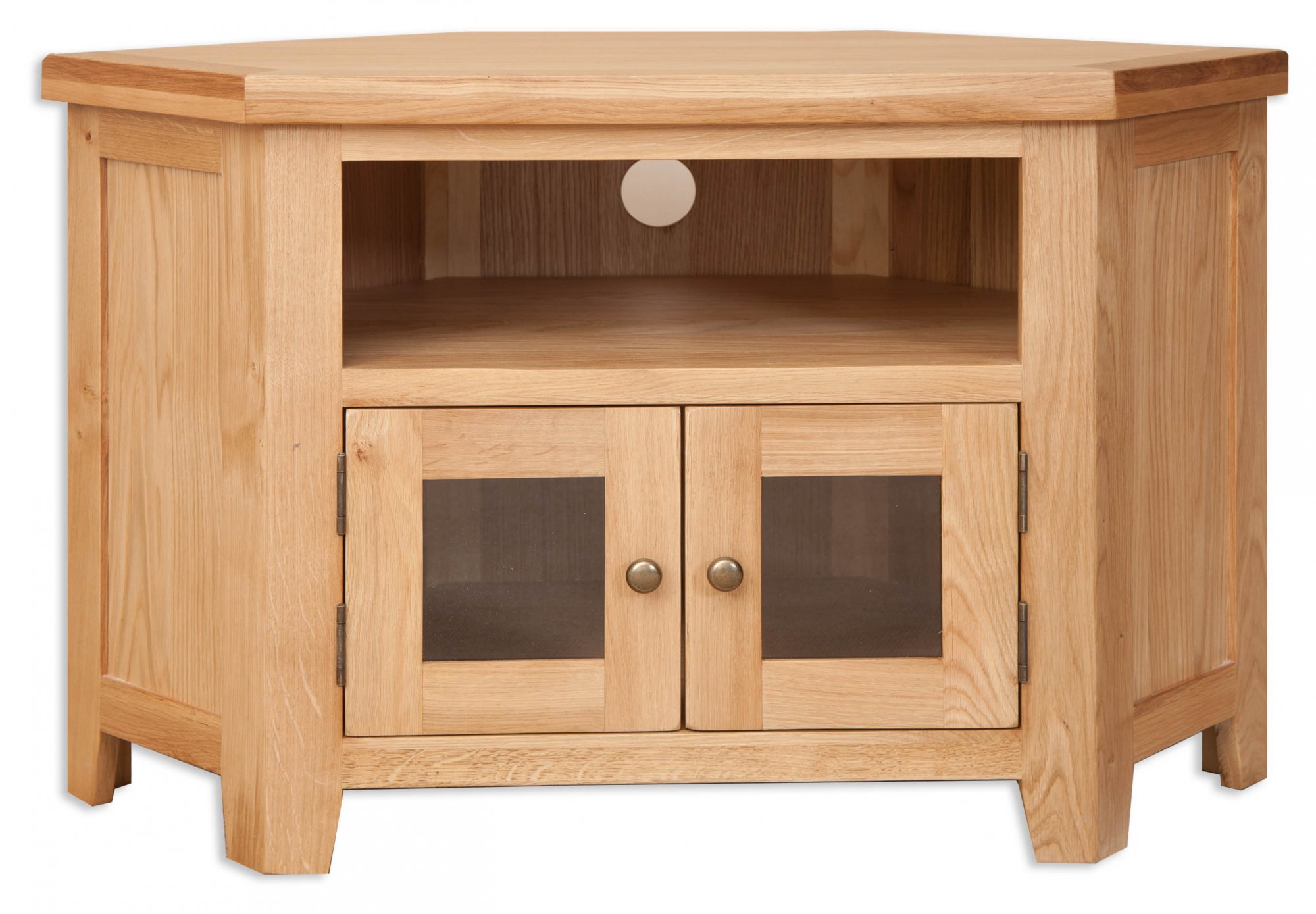 Beachcroft Light Oak Glazed TV Cabinet - First Furnishings