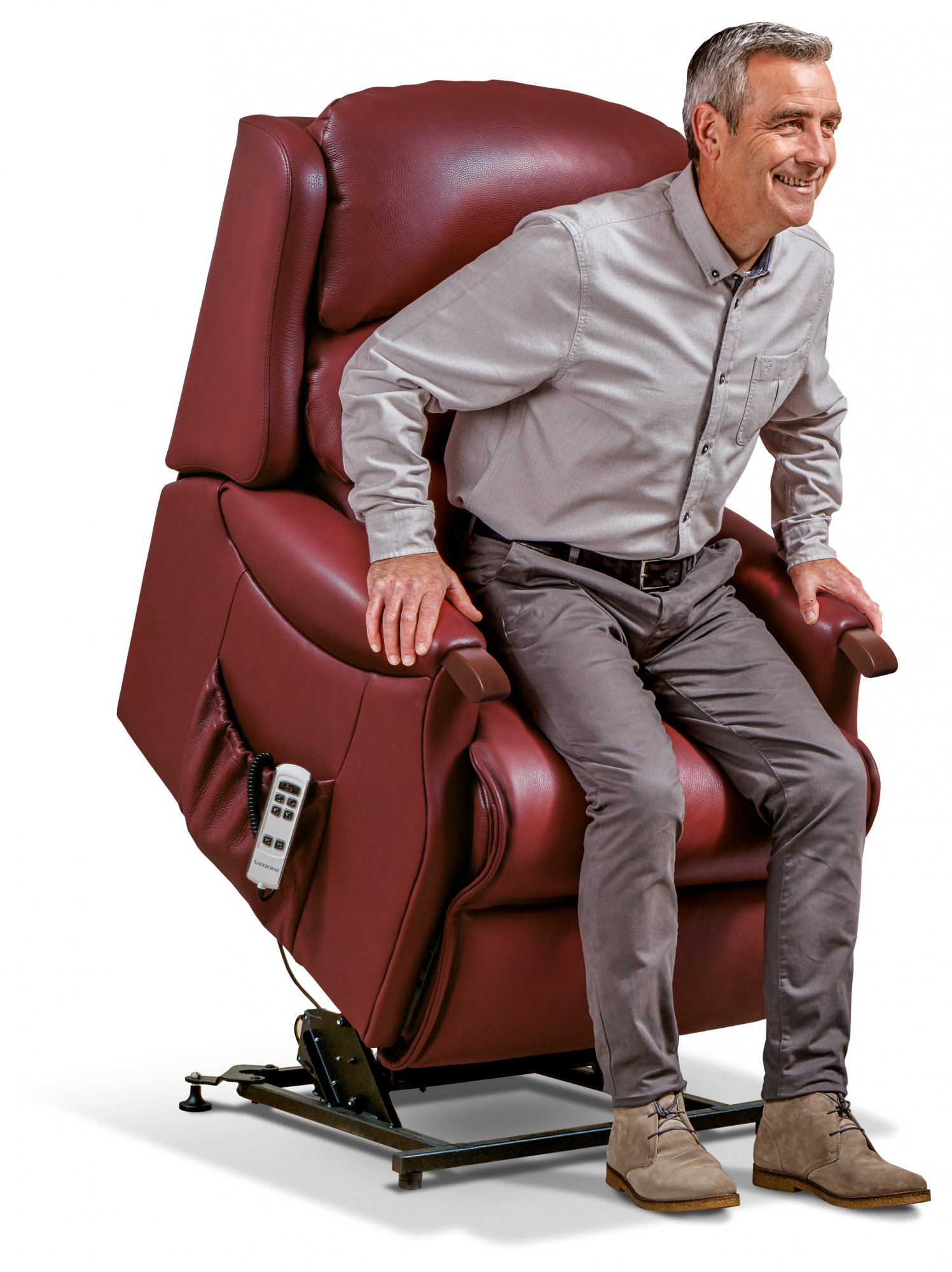 Melanie Electric Riser Recliner - Leather - First Furnishings
