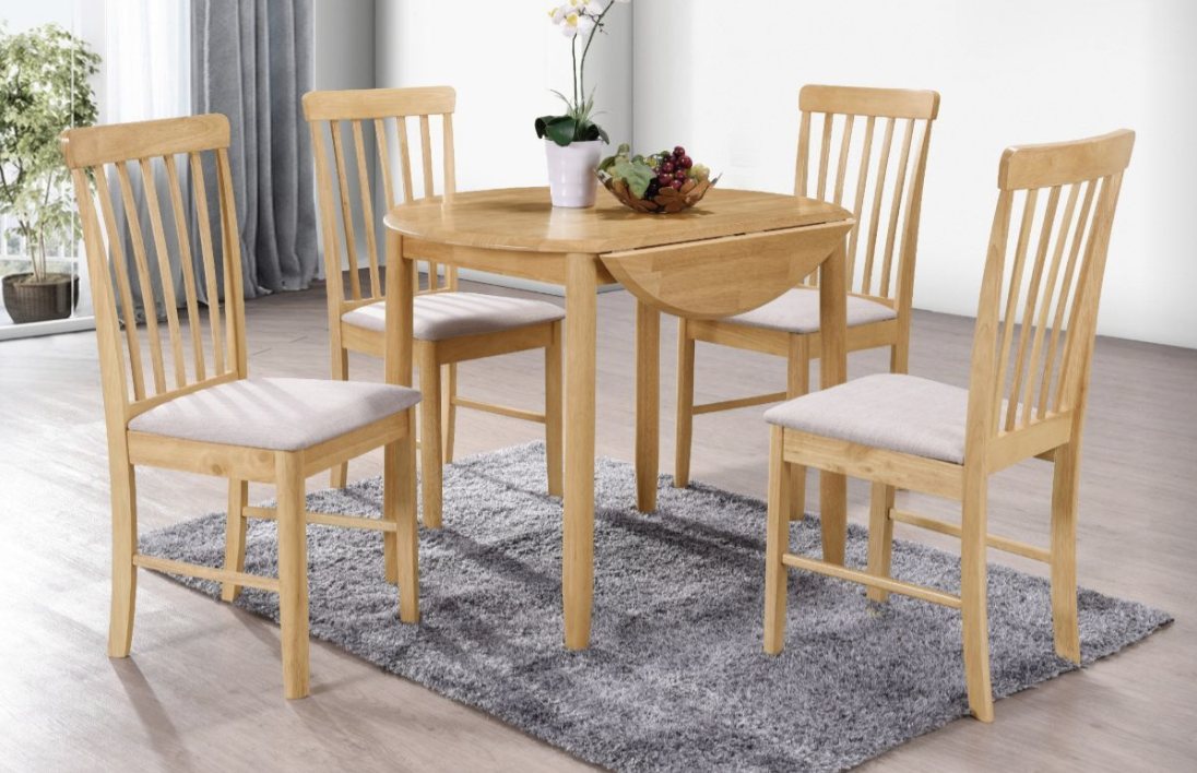 Castell Square Drop Leaf Dining Table - First Furnishings